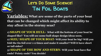 EZ Tin Foil Boats Middle School STEM Engineering Challenge NGSS SEPs ...
