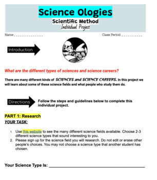 Middle School STEM Science Careers & Fields Research Project Get ...