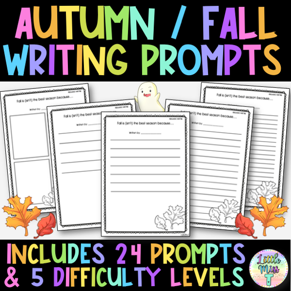 Fall Writing Paper Prompts - Creative Persuasive Informative - Autumn ...