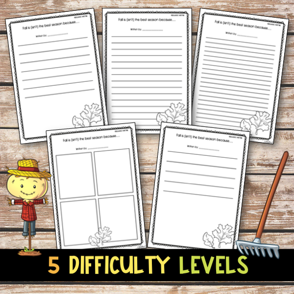 Fall Writing Paper Prompts - Creative Persuasive Informative - Autumn ...