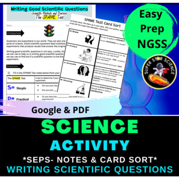 Middle School STEM Activity Writing Good Scientific Questions + Bonus ...