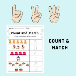 Winter Number Counting Activities For Kids / Winter Count And Match ...