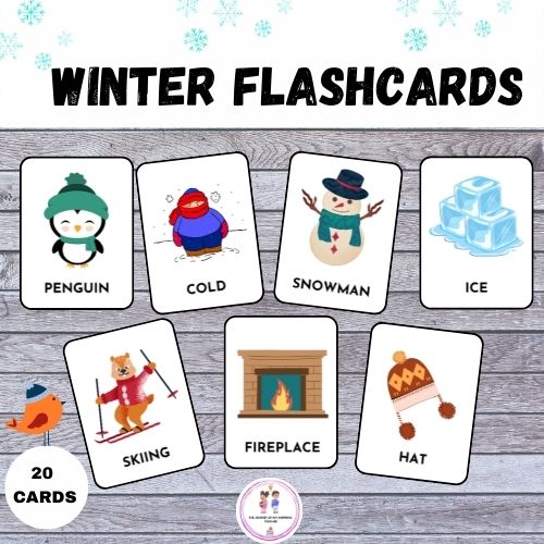 Winter Vocabulary Flashcards / Winter Themed Flashcards | January ...