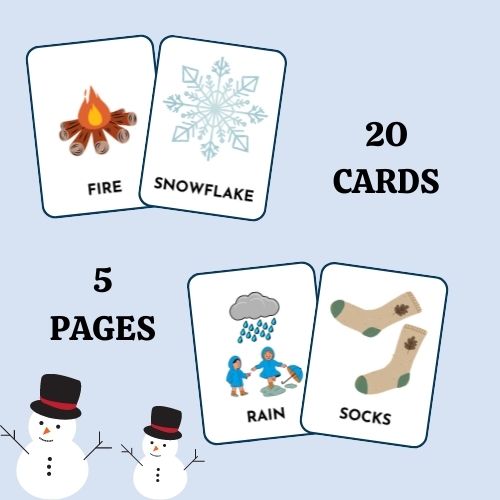 Winter Vocabulary Flashcards / Winter Themed Flashcards | January ...