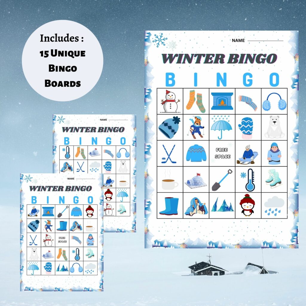 Winter Bingo Board Cards / Winter Game / WINTER BINGO | Made By Teachers