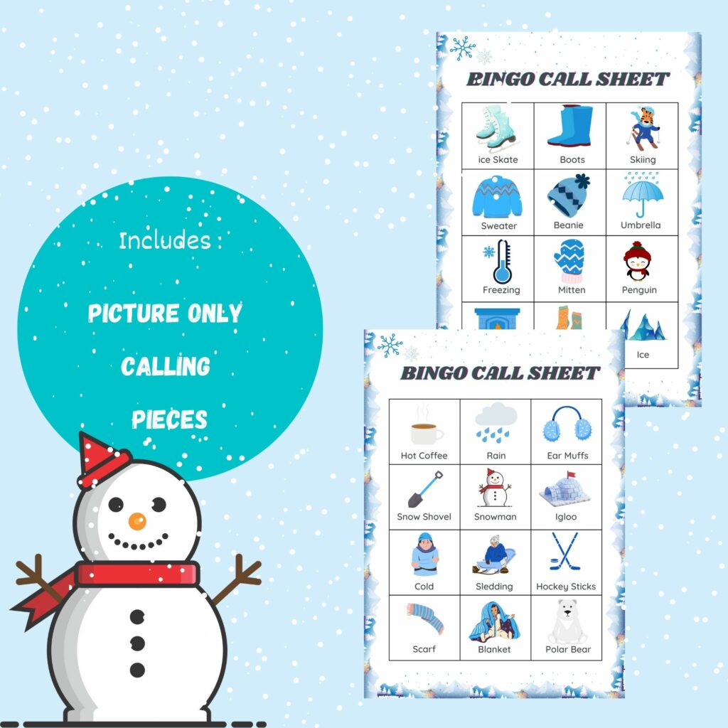 Winter Bingo Board Cards / Winter Game / WINTER BINGO | Made By Teachers