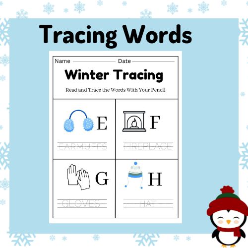 Winter Tracing Montessori Activities /Tracing Worksheets | Made By Teachers