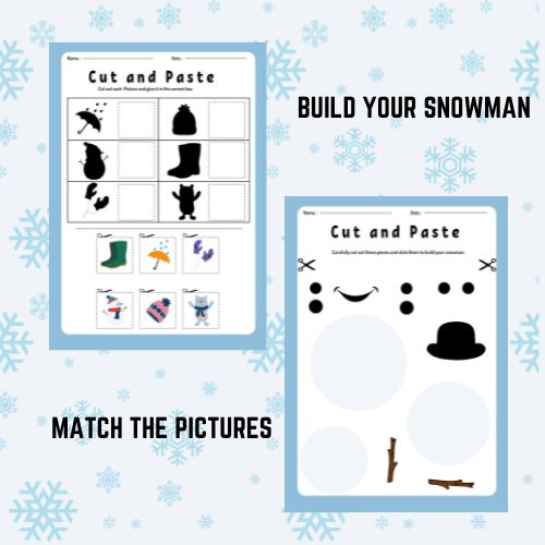 Winter Cut And Paste Crafts / Winter Scenery Paper/ Winter Crafts ...