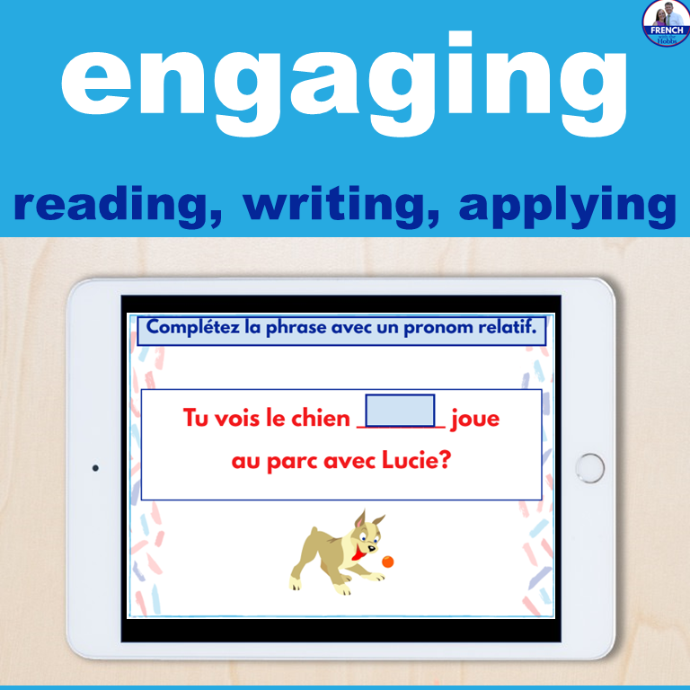 French Relative Pronouns qui que dont Boom™ Cards pronoms relatifs ...