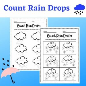 Winter Raindrops Counting Activities For Toddelers | Made By Teachers