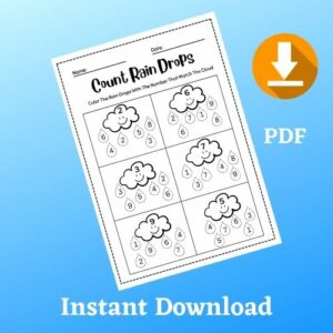 Winter Raindrops Counting Activities For Toddelers | Made By Teachers