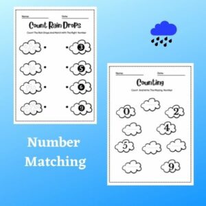 Winter Raindrops Counting Activities For Toddelers | Made By Teachers