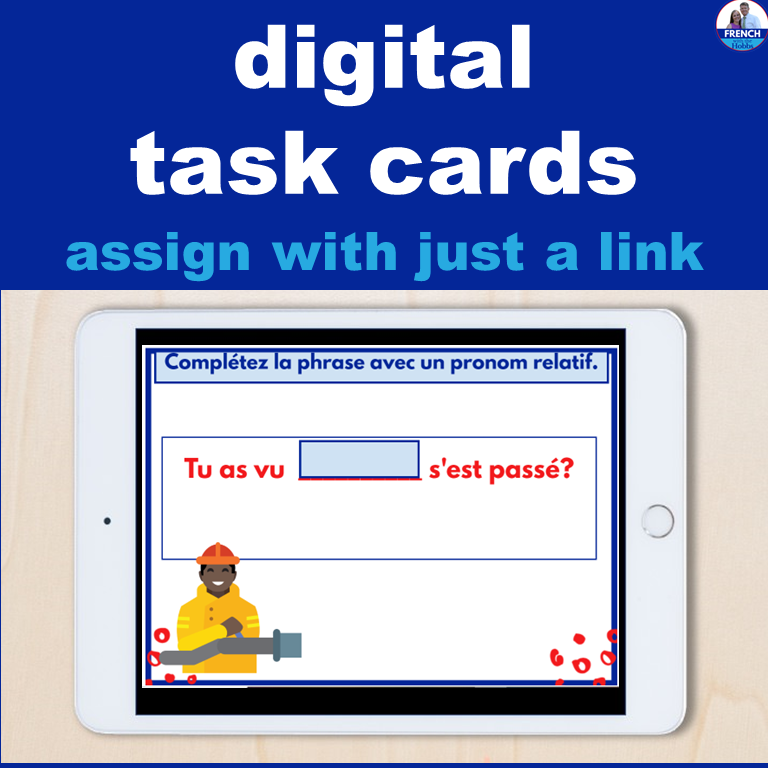 French Relative Pronouns ce qui ce que ce dont Boom™ Cards pronoms ...