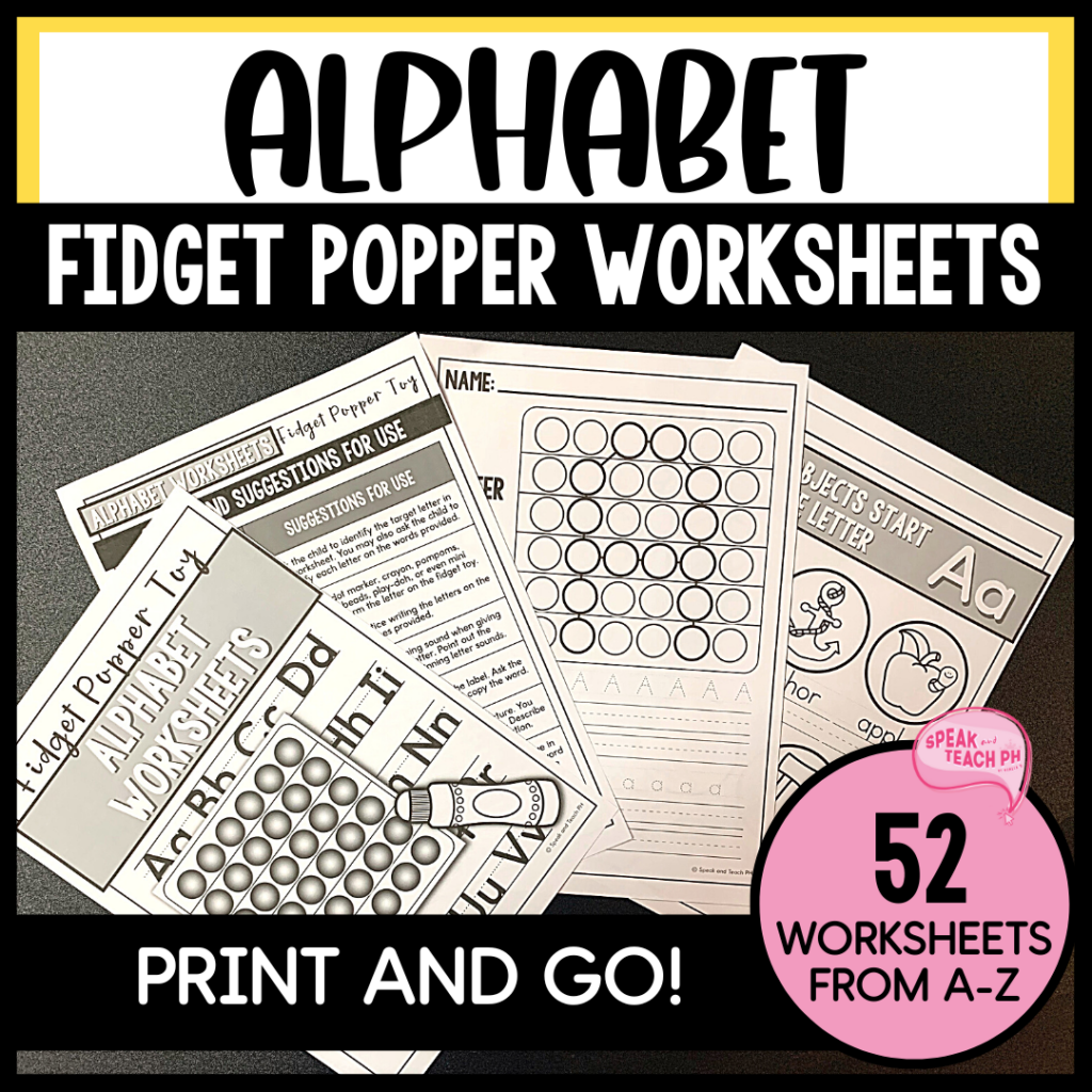 Alphabet Letter Fidget Pop It Pre Literacy Worksheet | Made By Teachers