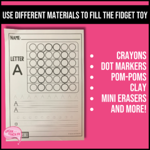 Alphabet Letter Fidget Pop It Pre Literacy Worksheet | Made By Teachers