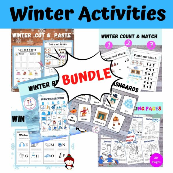 Winter Raindrops Counting Activities For Toddelers | Made By Teachers