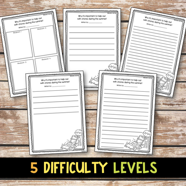 Summer Writing Prompts - Creative Persuasive Informative Writing Papers ...