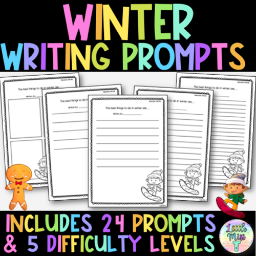 Winter Writing Prompts - Creative Persuasive Informative Writing Papers ...