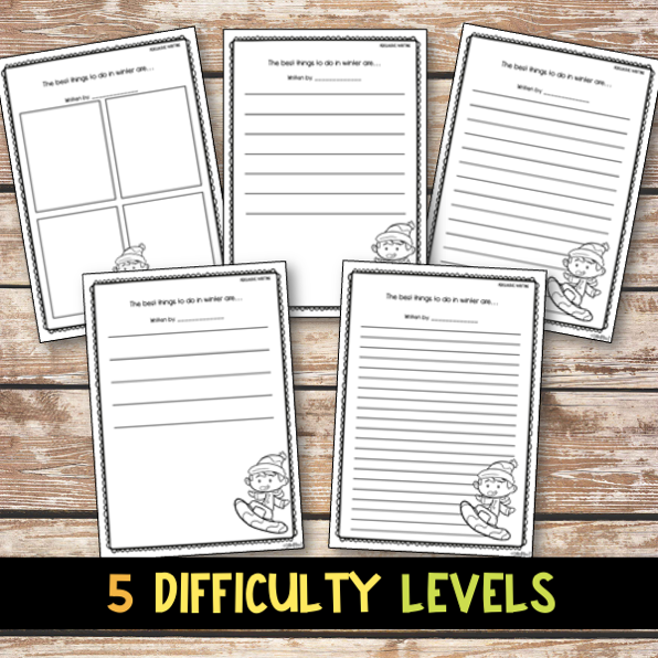 Winter Writing Prompts - Creative Persuasive Informative Writing Papers ...