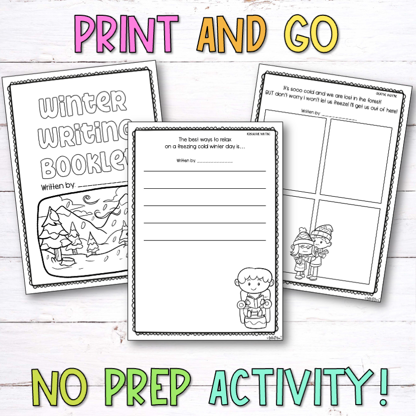 Winter Writing Prompts BUNDLE - Task Cards - Winter Writing Papers ...