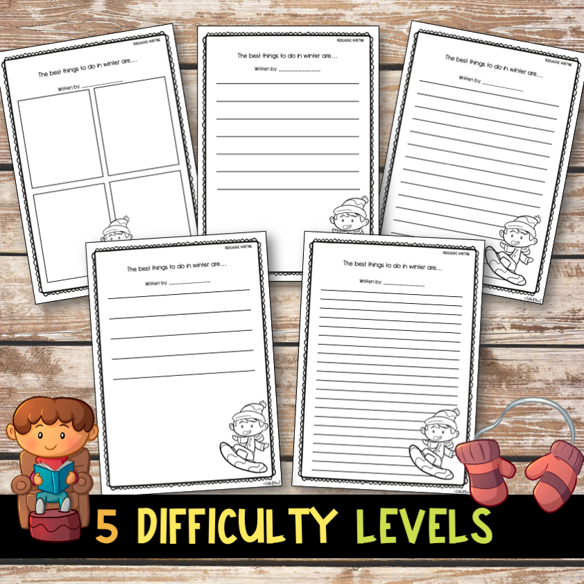 Winter Writing Prompts BUNDLE - Task Cards - Winter Writing Papers ...