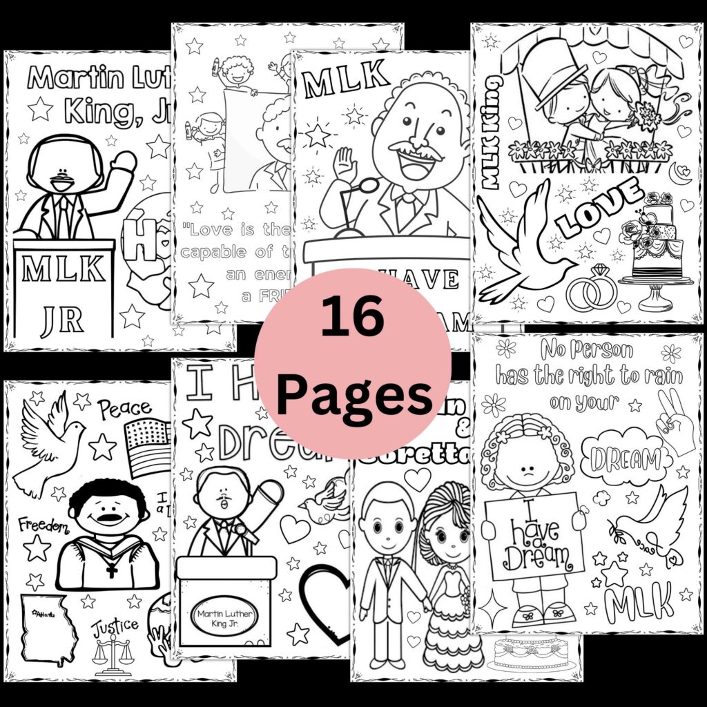Martin Luther King JR Coloring Book | MLK & Black History Month ...