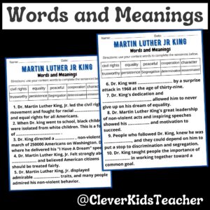 Martin Luther King JR No Prep Activities | MLK Famous Speech I have A ...