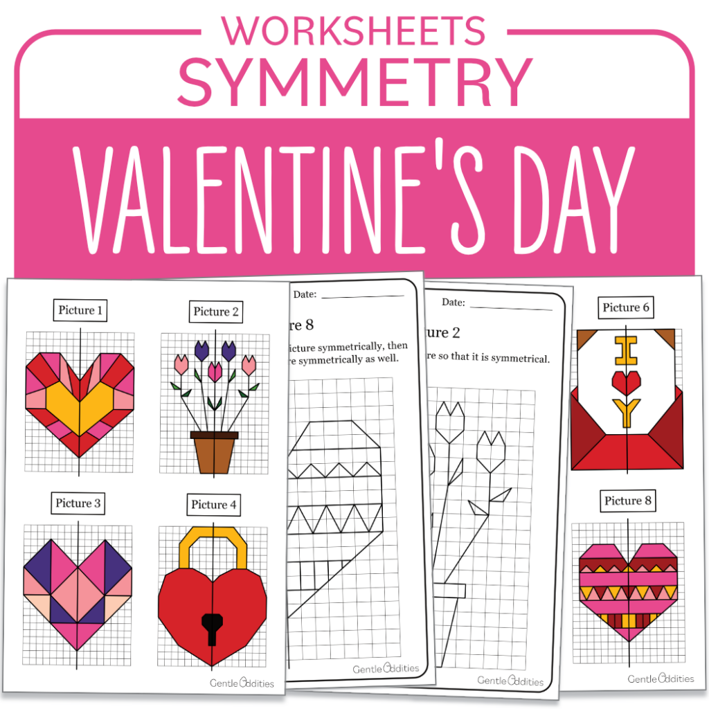 Valentine's Day Math Activity Symmetry and Coloring | Made By Teachers