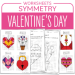 Valentine's Day Math Activity Symmetry and Coloring | Made By Teachers
