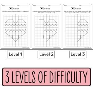 Valentine's Day Math Activity Symmetry and Coloring | Made By Teachers