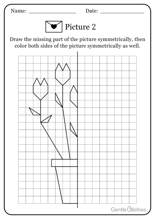 Valentine's Day Math Activity Symmetry and Coloring | Made By Teachers