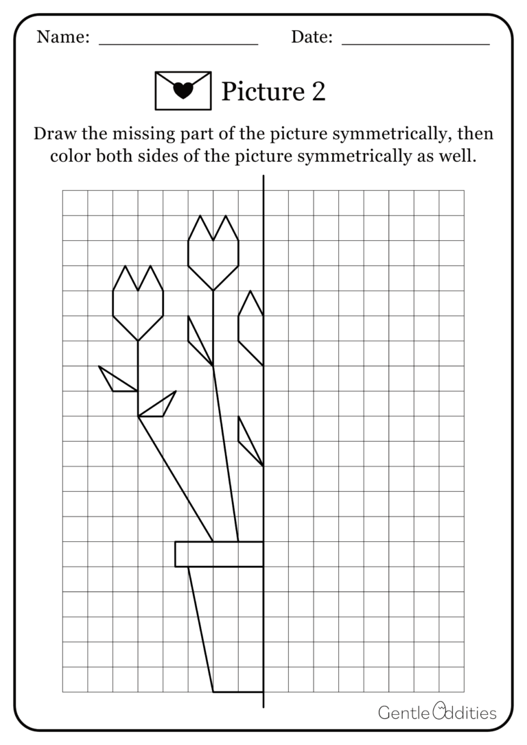 Valentine's Day Math Activity Symmetry and Coloring | Made By Teachers