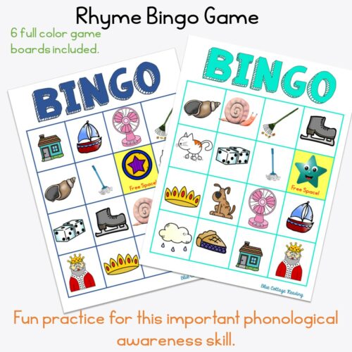 Rhyme Bingo Phonological Awareness Game | Made By Teachers