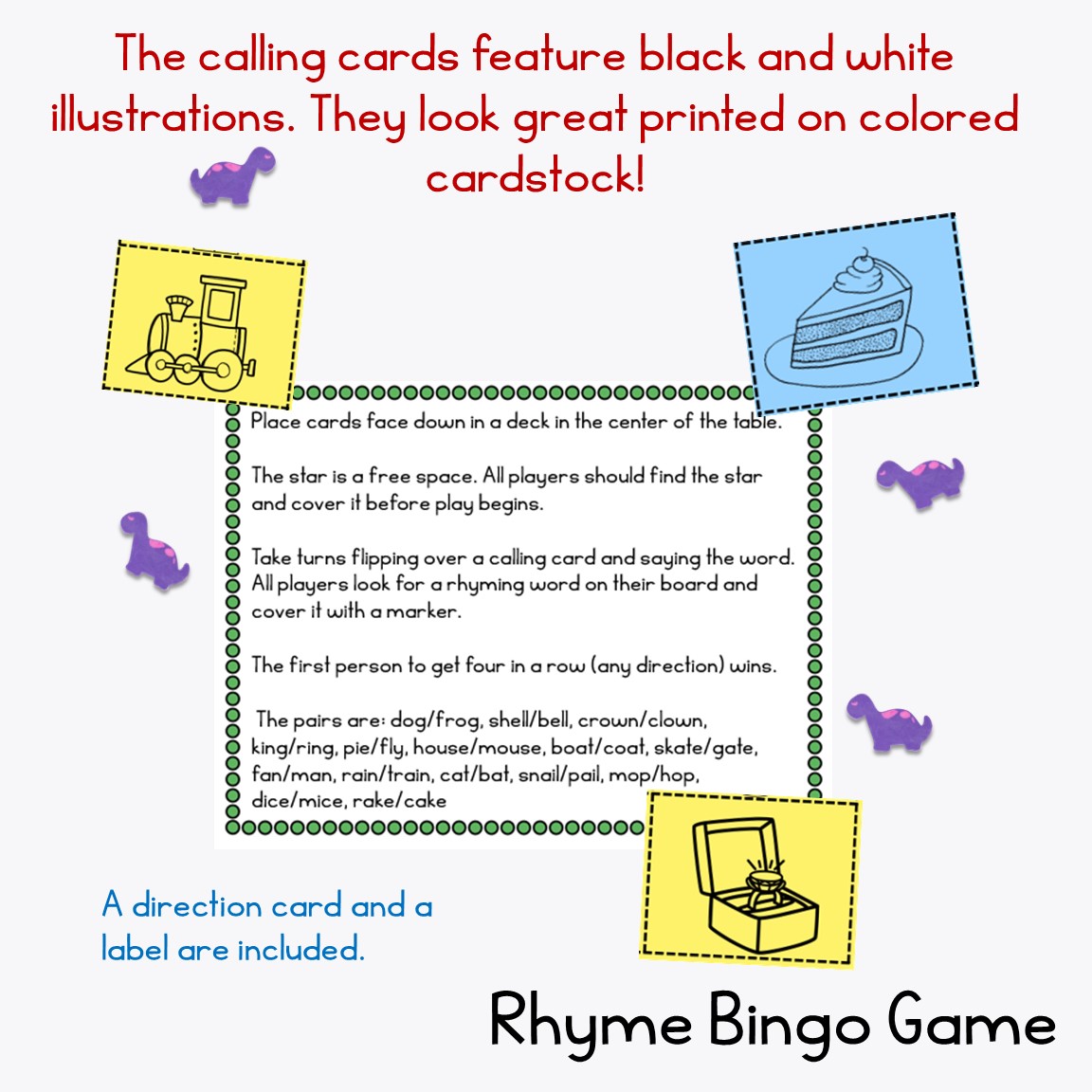 Rhyme Bingo Phonological Awareness Game | Made By Teachers