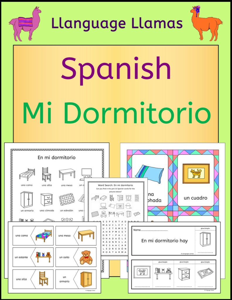 Spanish bedroom - Mi Dormitorio - vocabulary activities, puzzles and ...