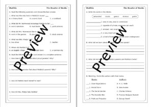 Roald Dahl "Matilda" worksheets | Made By Teachers