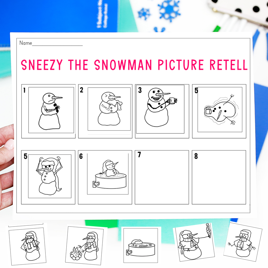 Sneezy the Snowman Book Companion Reading Comprehension Activities ...