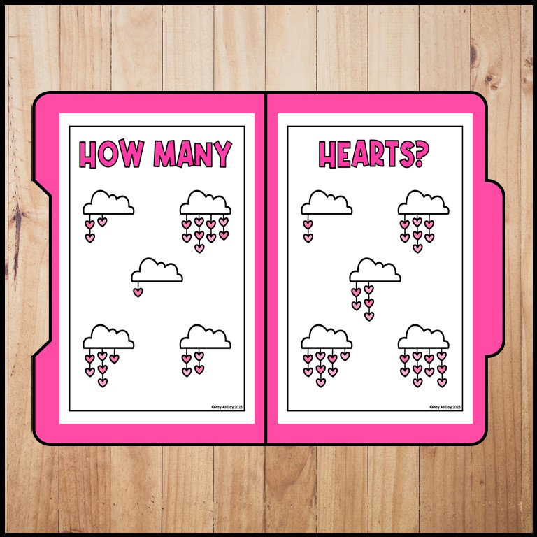 Valentine’s Day File Folder Activities | Alphabet Numbers Shapes Colors ...