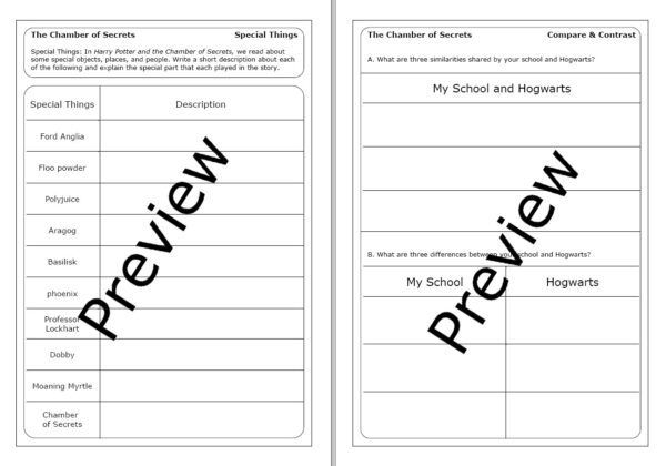 Harry Potter and the Chamber of Secrets worksheets | Made By Teachers