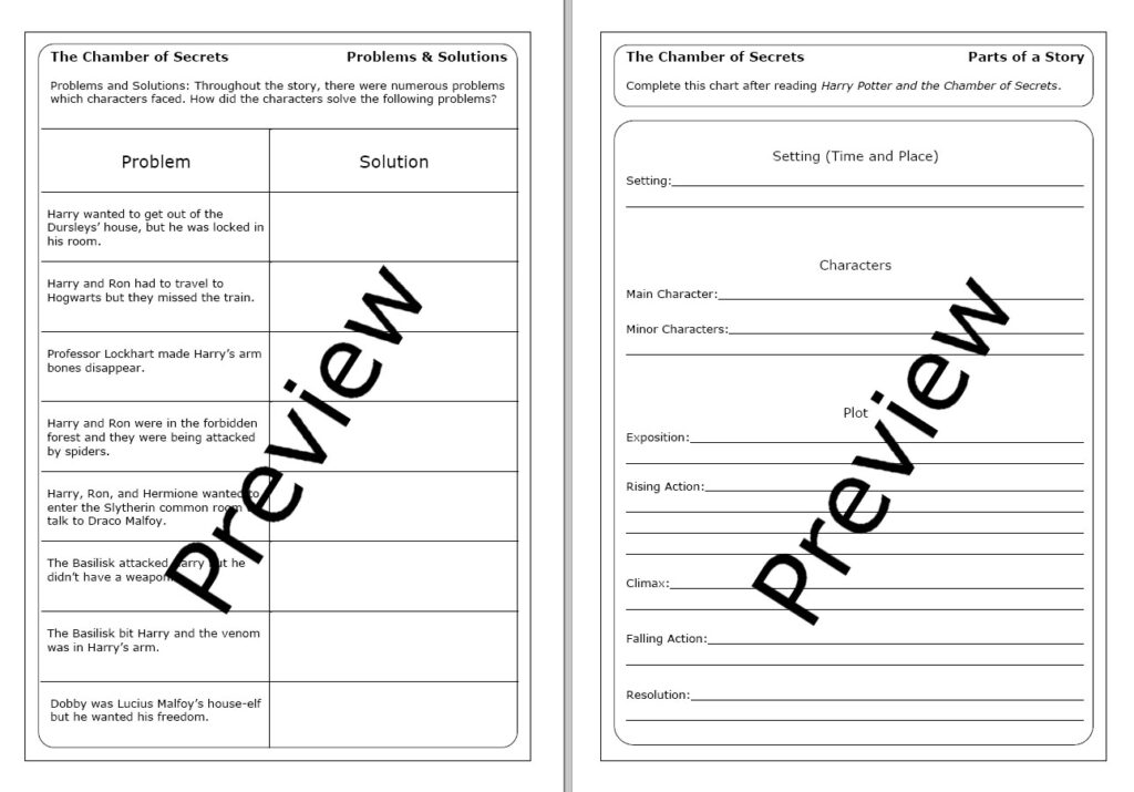 Harry Potter and the Chamber of Secrets worksheets | Made By Teachers