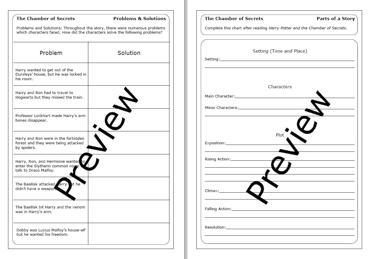 Harry Potter and the Chamber of Secrets worksheets | Made By Teachers