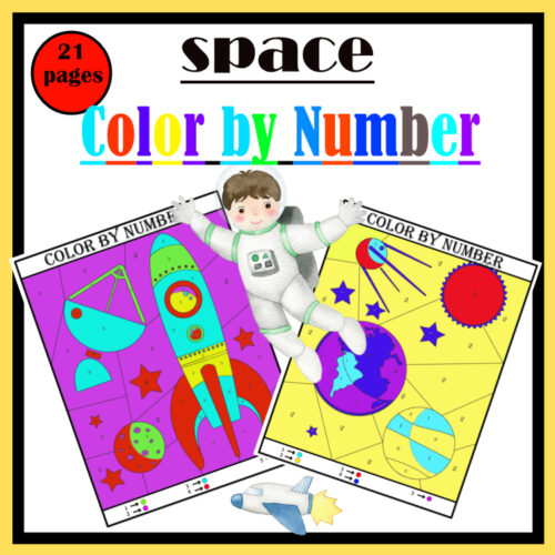 Space Color-by-Number 21 Pages | Made By Teachers