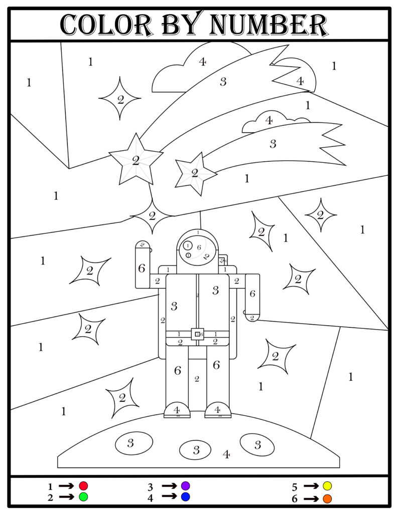 Space Color-by-Number 21 Pages | Made By Teachers