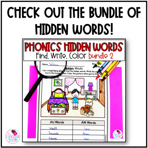 Vowel Teams - Long Vowels - Phonics Worksheets - Hidden Words | Made By ...