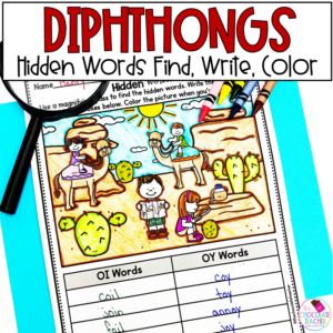 Diphthongs - Phonics Worksheets - Word Sorts - Hidden Words | Made By ...