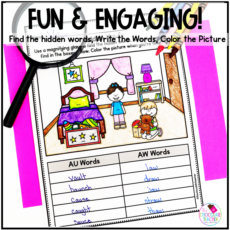 Diphthongs - Phonics Worksheets - Word Sorts - Hidden Words | Made By ...