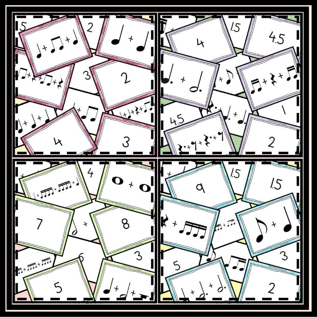 Rhythm Addition Math Equations Bundle: Levels One - Five | Made By Teachers