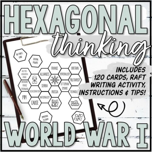 World War I Hexagonal Thinking Activity (World War One, WW1) | Made By ...