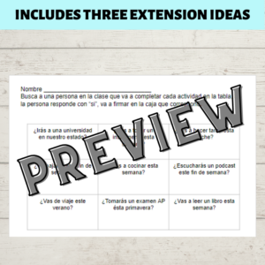 Busca a alguien - Spanish FUTURE TENSE Interpersonal Speaking Activity ...