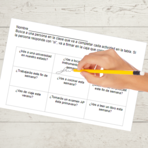 Busca a alguien - Spanish FUTURE TENSE Interpersonal Speaking Activity ...